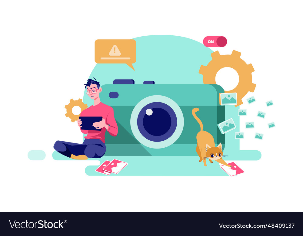 Need camera access Royalty Free Vector Image - VectorStock