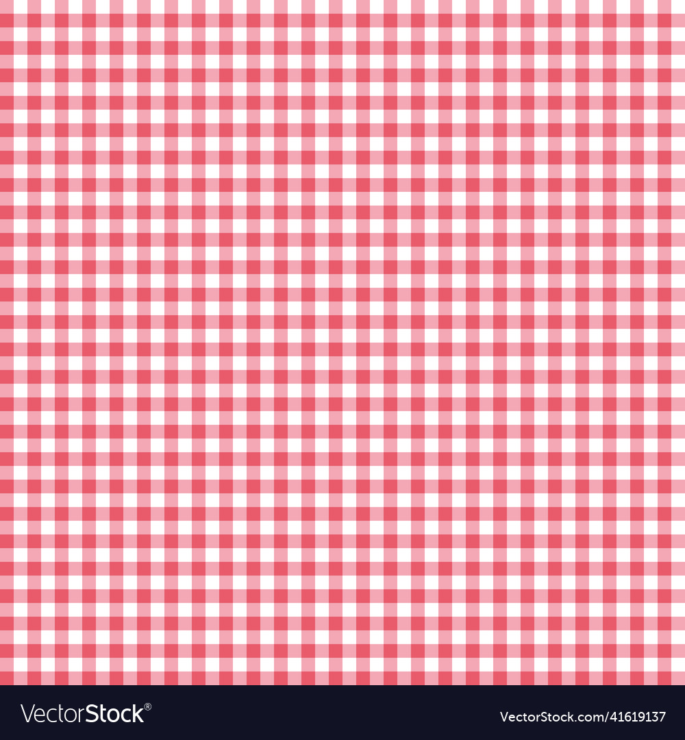 Red seamless gingham pattern Royalty Free Vector Image