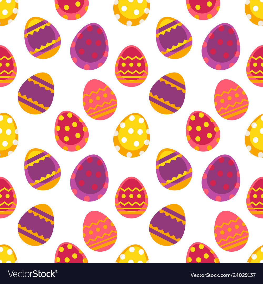 Spring easter seamless pattern Royalty Free Vector Image