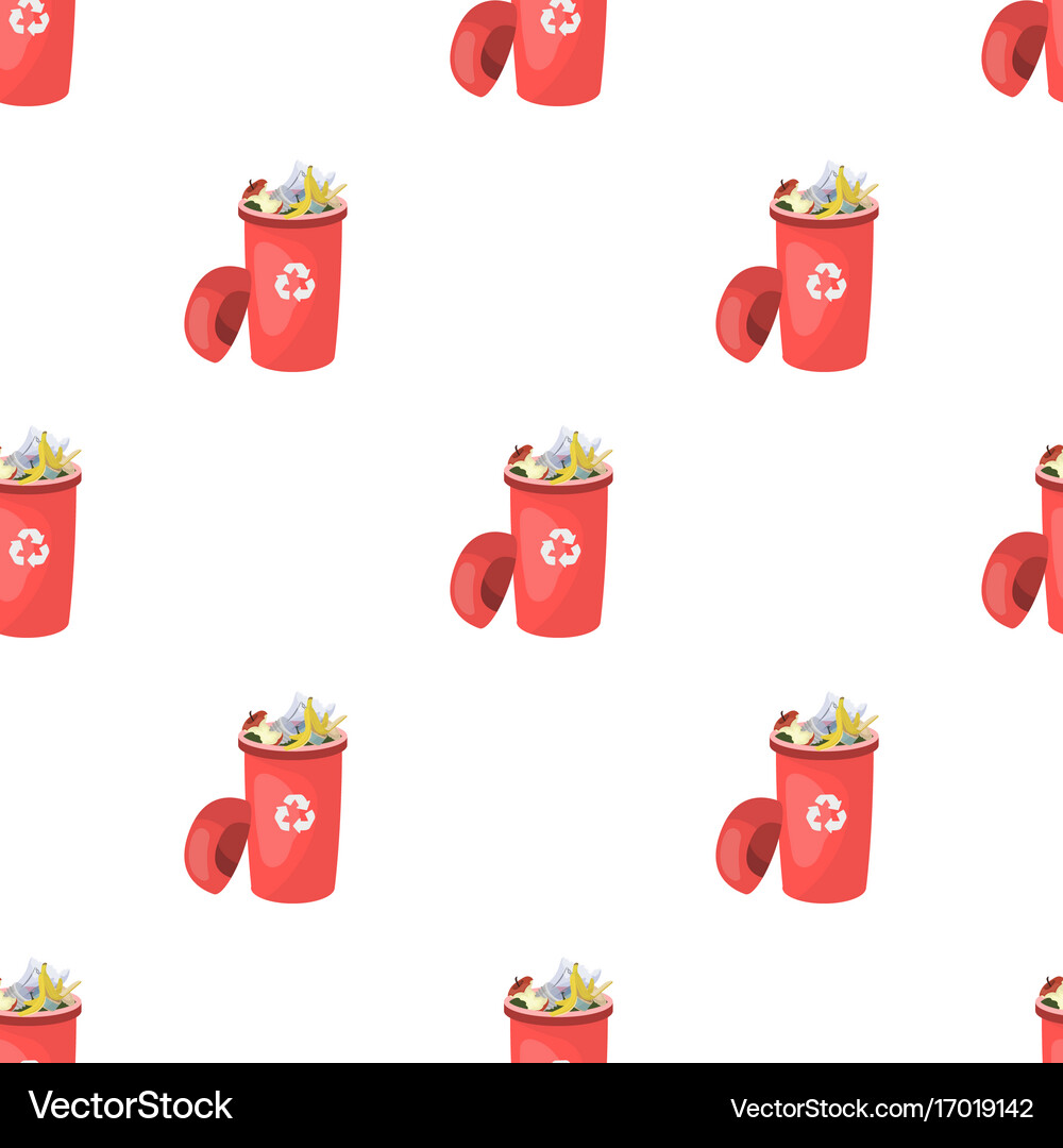 A full garbage can with waste rubbish and ecology Vector Image