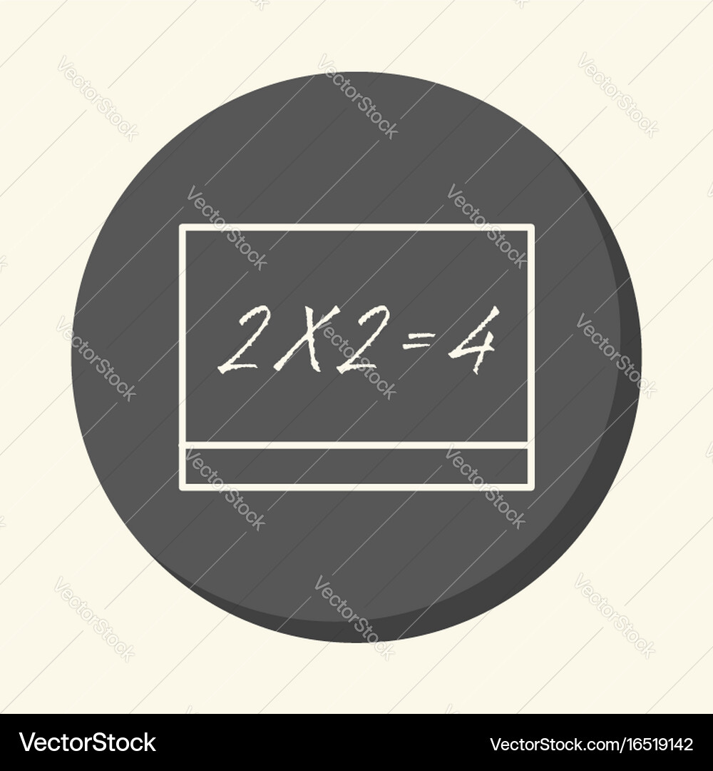 A school board with a white inscription two times Vector Image