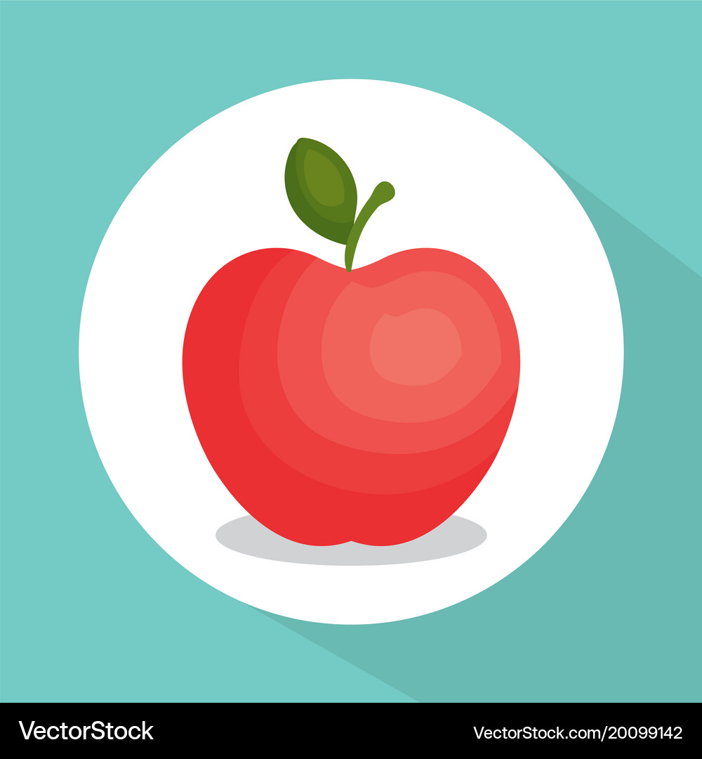 Apple fresh fruit icon Royalty Free Vector Image
