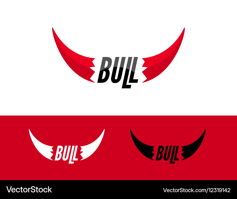 Bull logo design template flat logo sign Vector Image