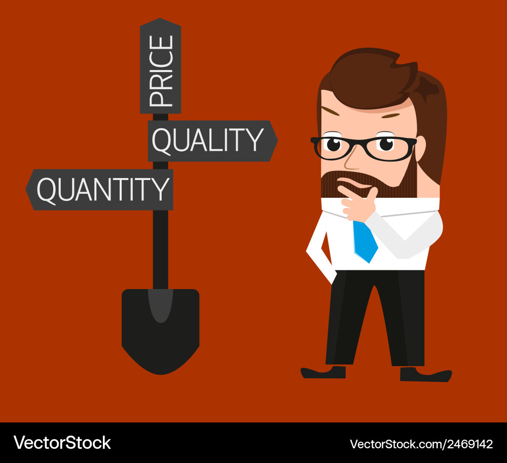 Businessman is trying to make a choice between Vector Image