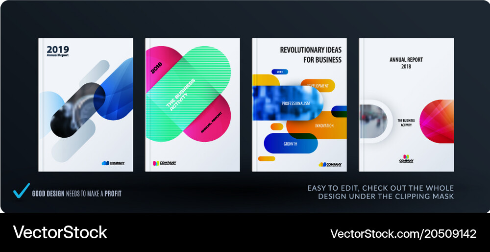 Creative minimal design of brochure set abstract Vector Image