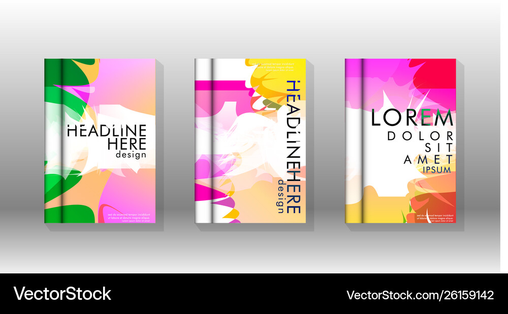 Design background cover with colorful abstract Vector Image