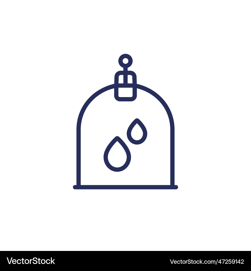 Hijama cupping therapy line icon Royalty Free Vector Image