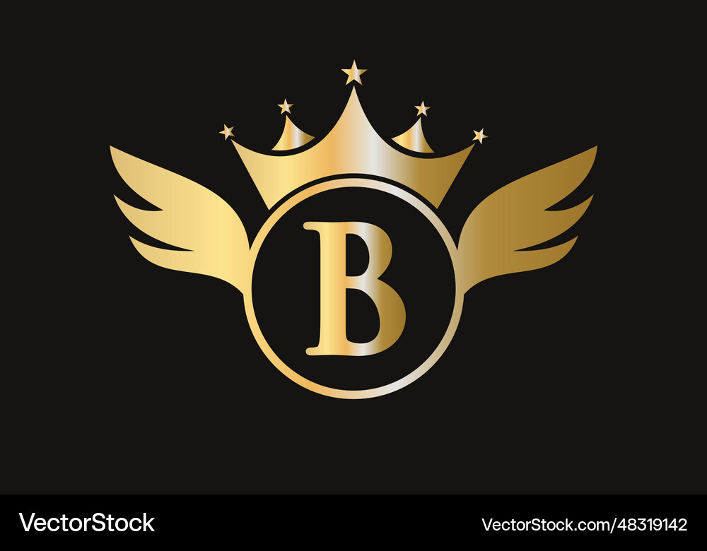 Letter B With Wings Logo B Letter Wings Logo Vector Template (Icon,