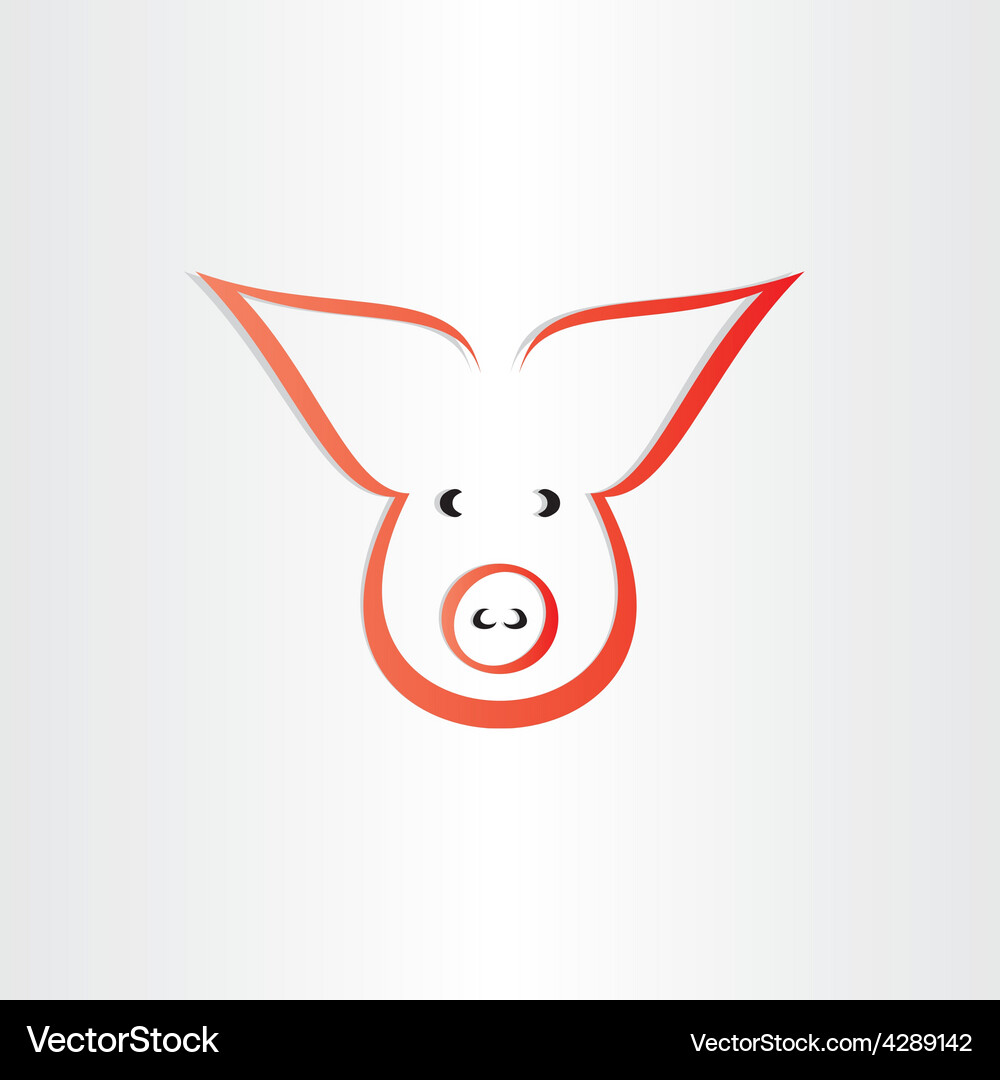 Pig symbol pork meat icon design Royalty Free Vector Image