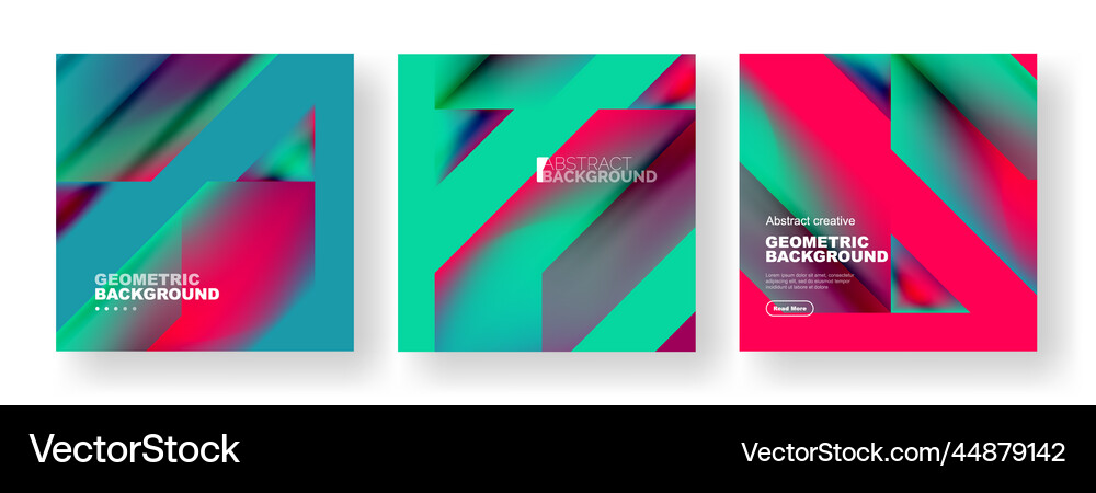 Set of abstract geometric poster Royalty Free Vector Image