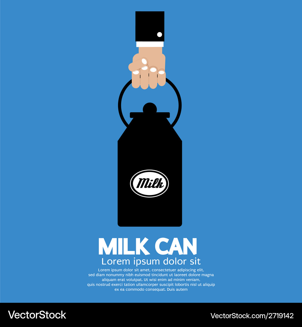 Stainless Steel Milk Can Royalty Free Vector Image