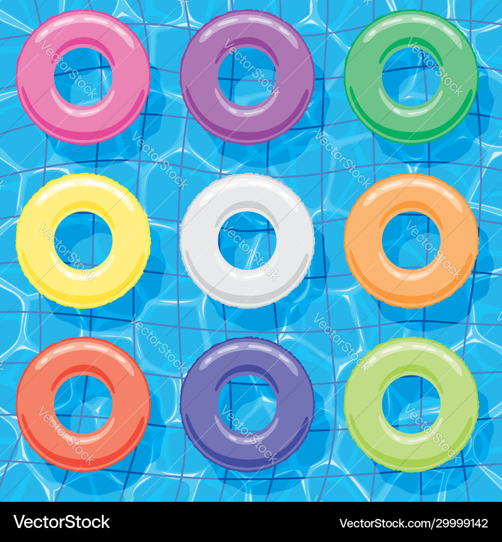 Summer background with collection colorful Vector Image