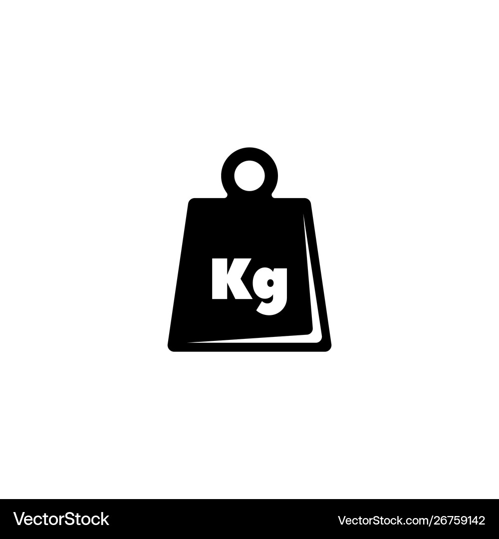 Weight kilogram kilo measurement flat icon Vector Image
