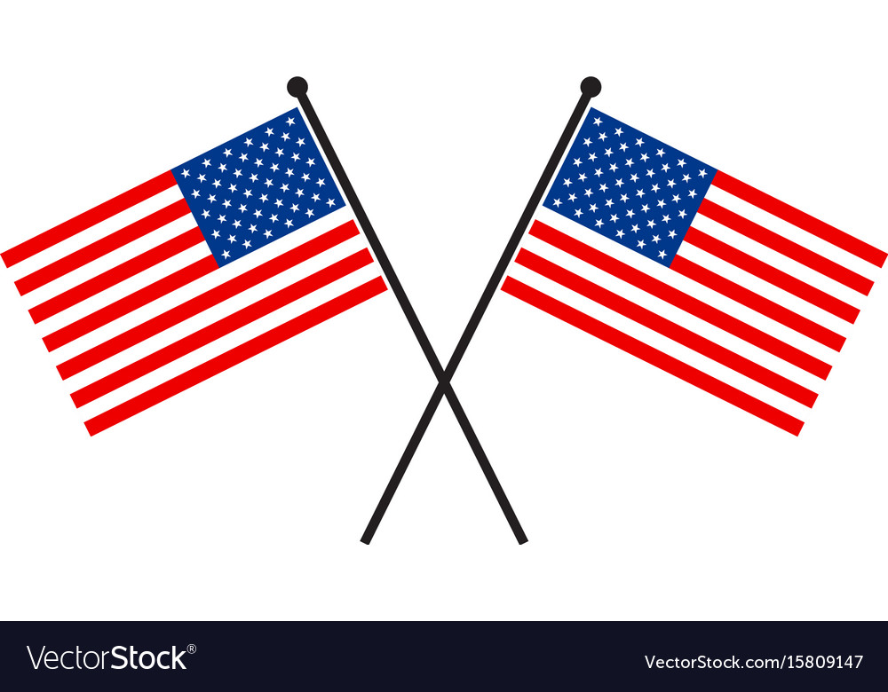 American flags Royalty Free Vector Image - VectorStock