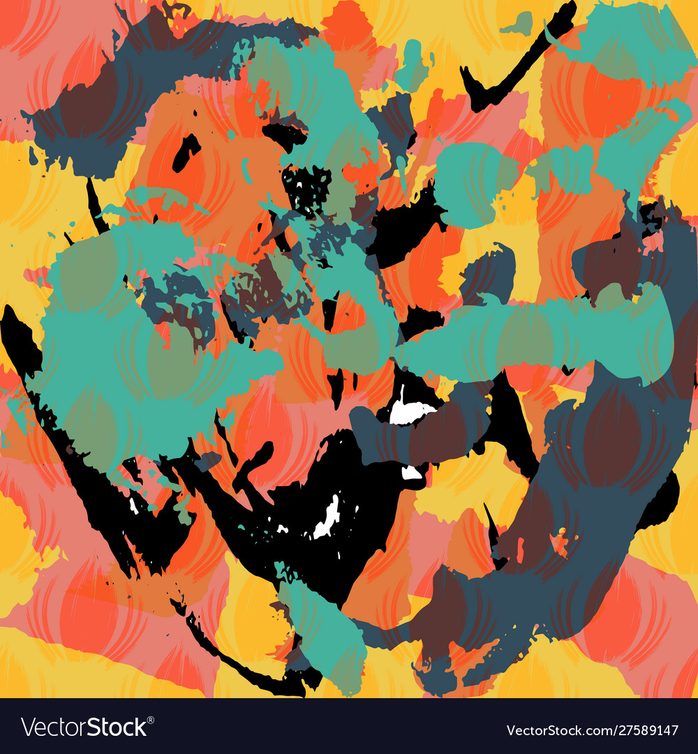 Bright abstract geometric pattern in graffiti Vector Image