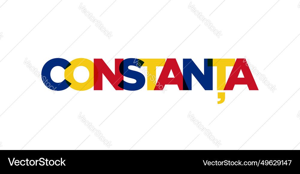 Constanta in the romania emblem design Royalty Free Vector