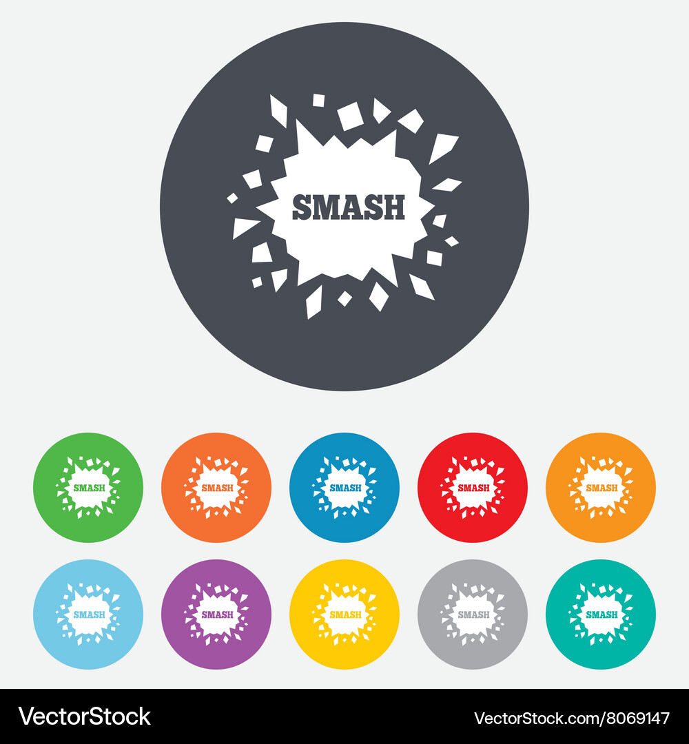 Cracked Loch Symbol smash oder Break Symbol Vektorbild