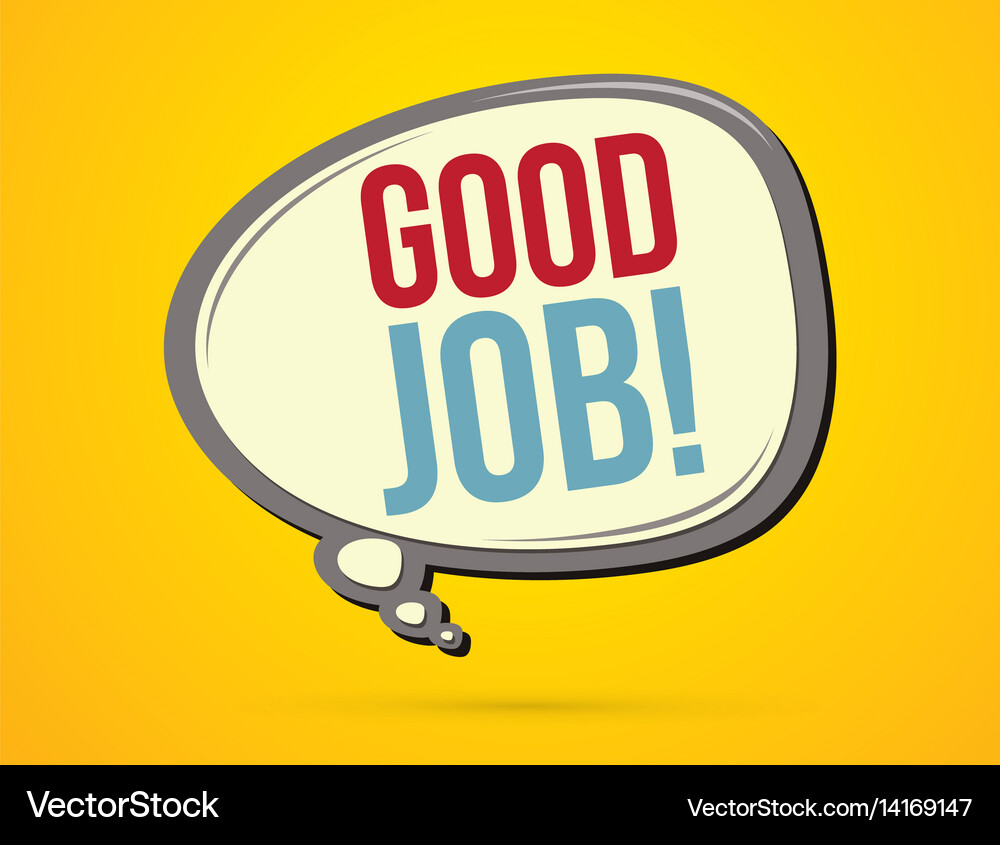 Good job text in balloons Royalty Free Vector Image