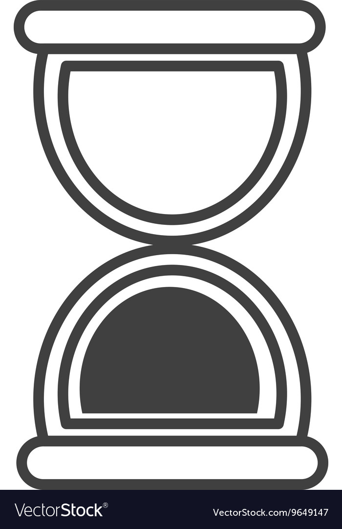 Hourglass or sand clock line icon Royalty Free Vector Image