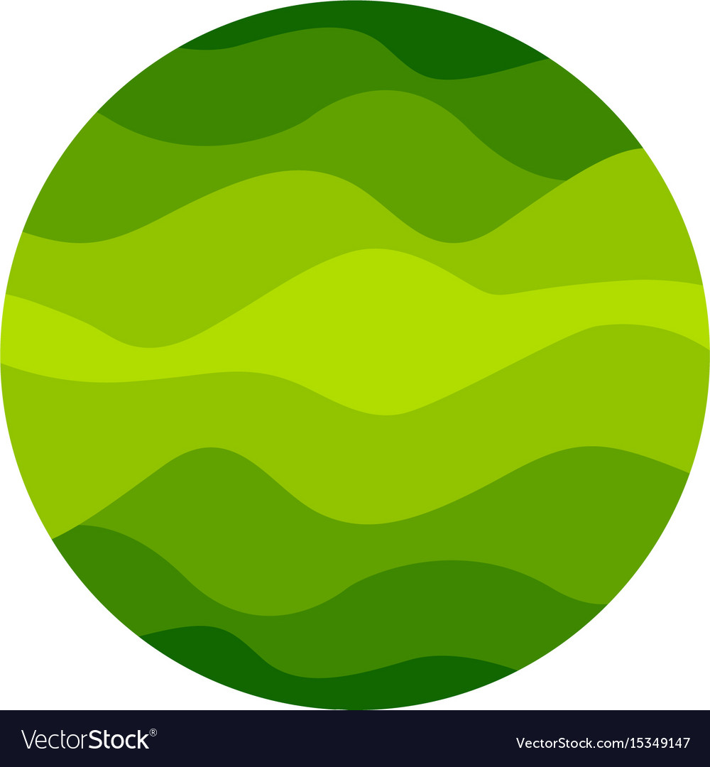 Isolated Abstract Green Color Round Shape Logo Of Vector Image