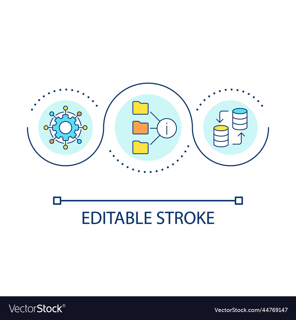 Package manager loop concept icon Royalty Free Vector Image