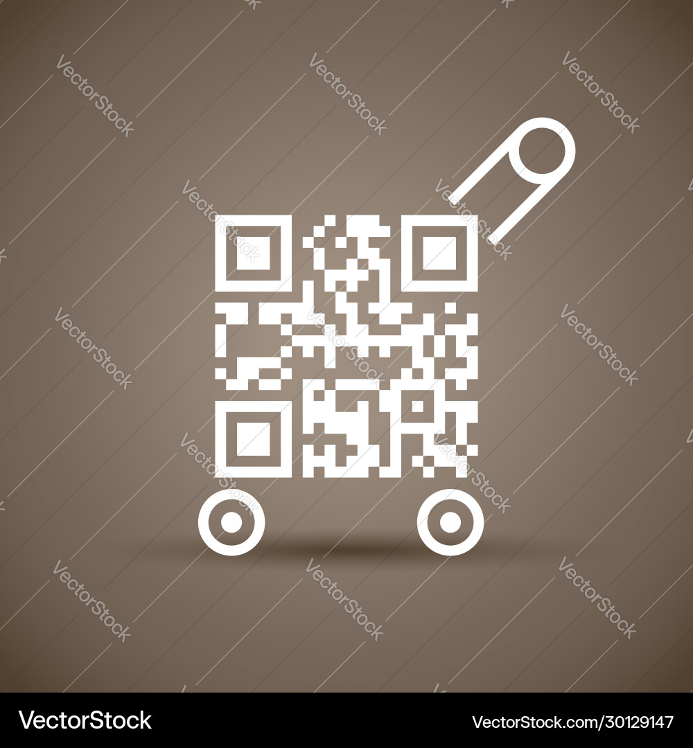 Picture cart qr Royalty Free Vector Image - VectorStock