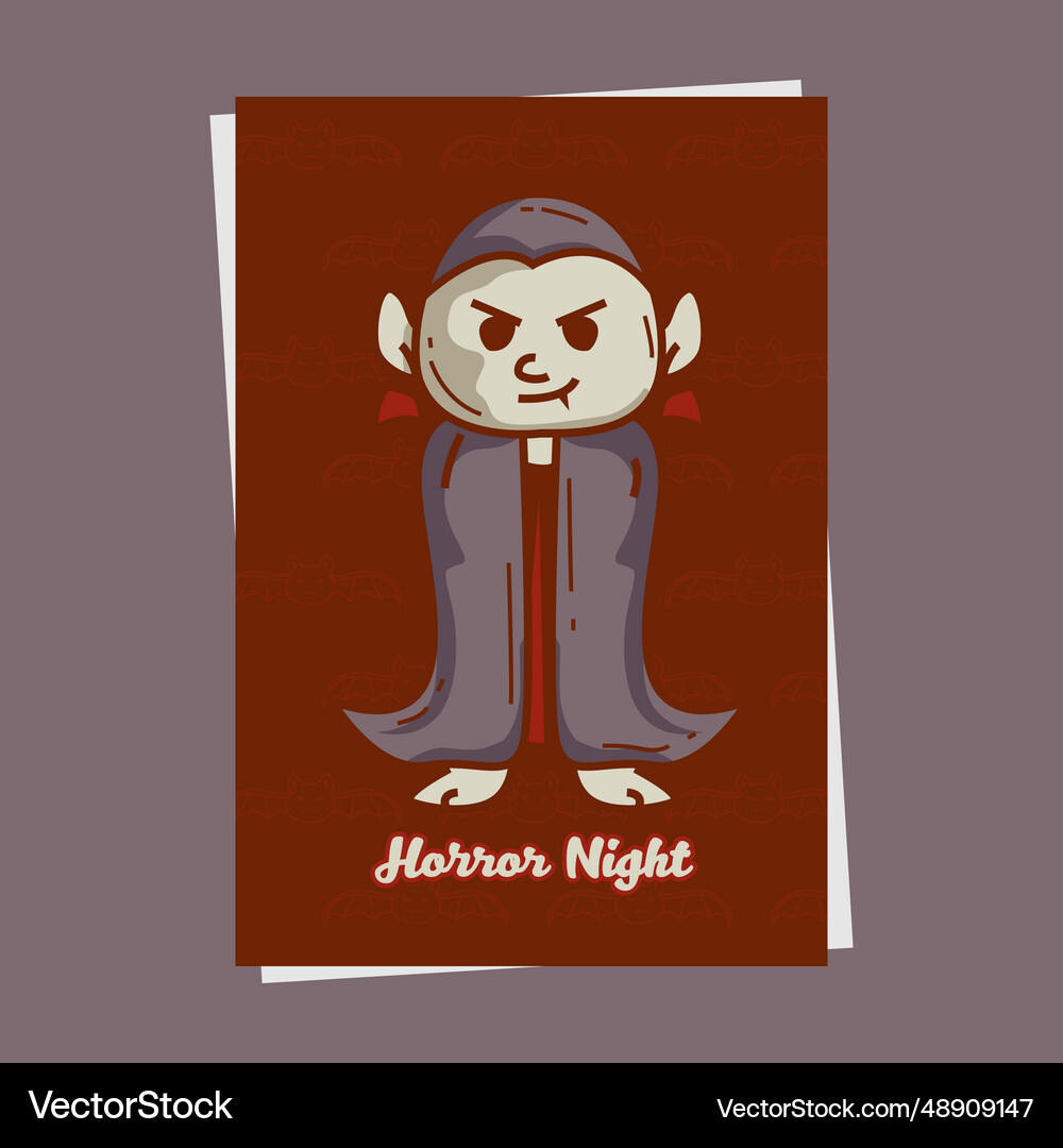 Poster and card with character design for Vector Image