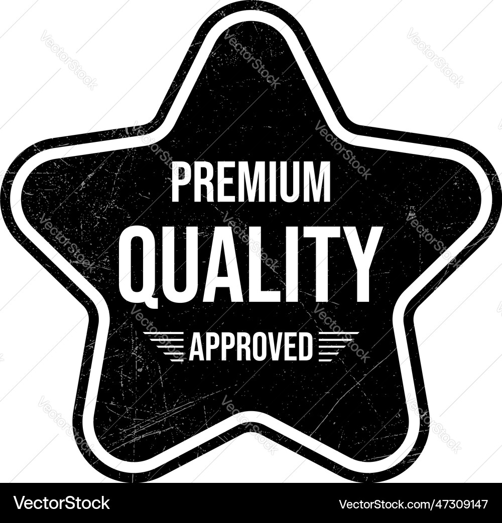 Quality control approved stamp badge icon seal Vector Image