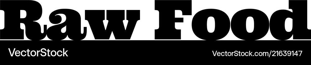 Raw food stamp on white Royalty Free Vector Image