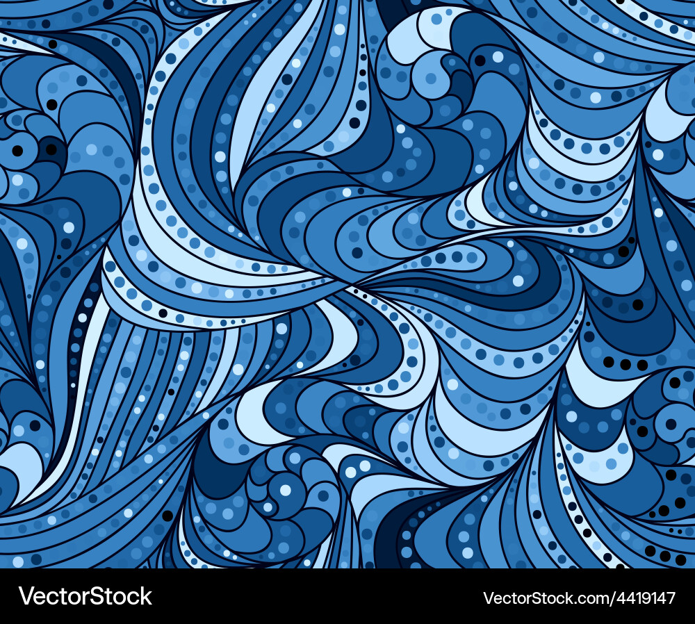 Seamless background of doodle drawn lines Vector Image