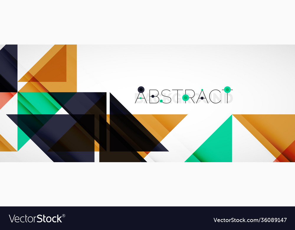 Set triangle geometric backgrounds Royalty Free Vector Image