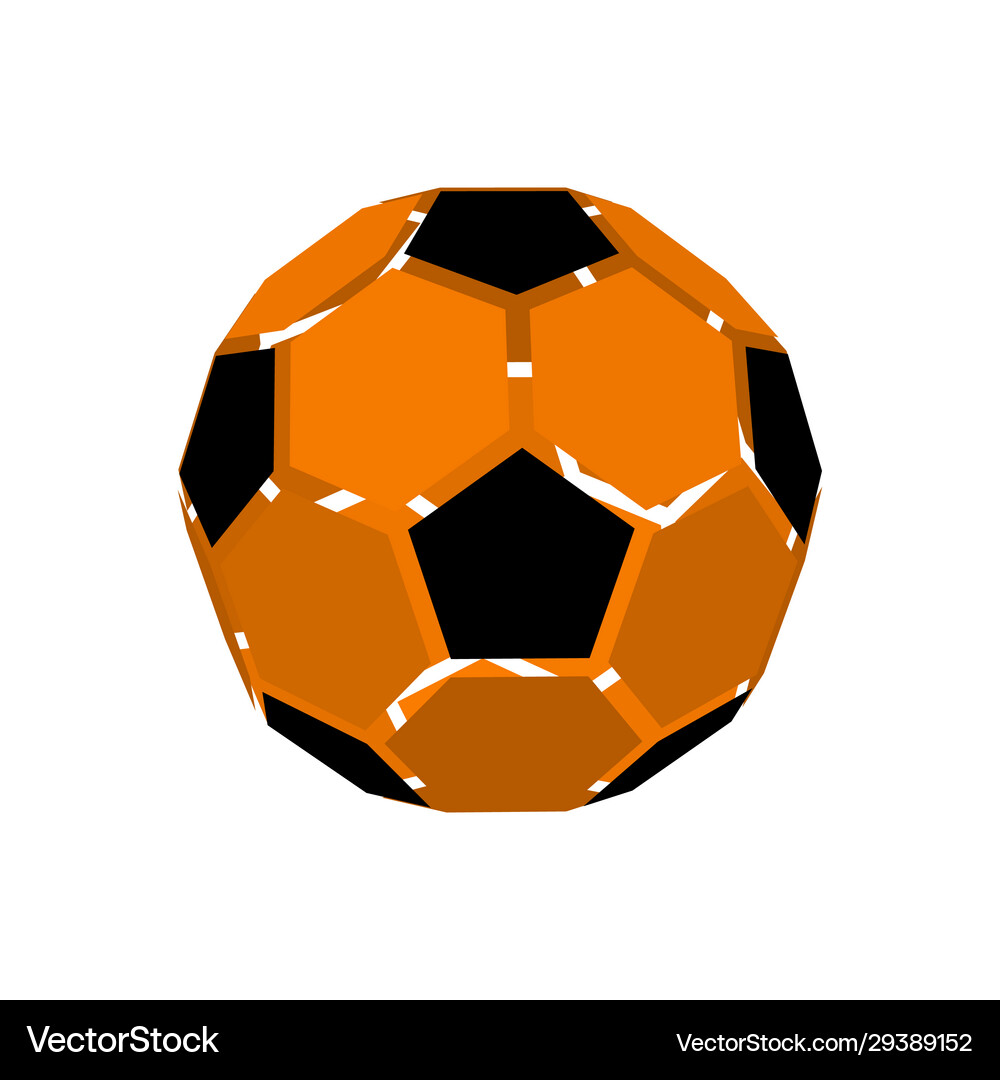 Abstract polygonal soccer ball isolated on white Vector Image