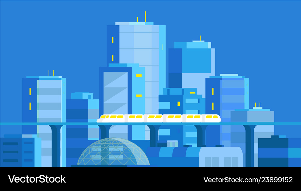 City landscape modern architecture buildings Vector Image