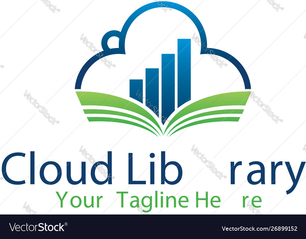 Cloud library Royalty Free Vector Image - VectorStock