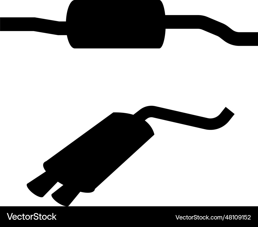 Exhaust muffler icon pipe sign Royalty Free Vector Image