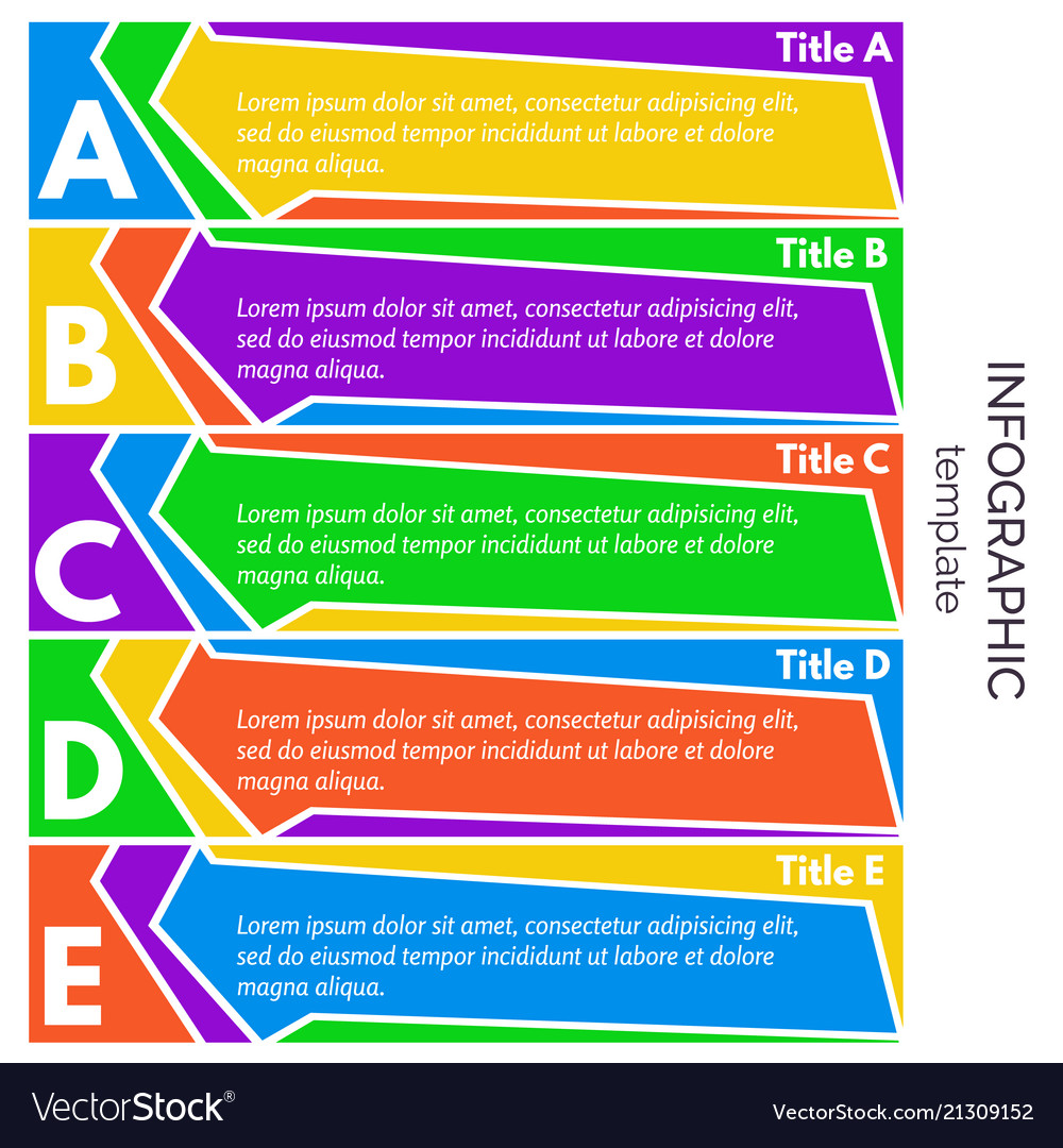 Five steps infographic design elements Royalty Free Vector