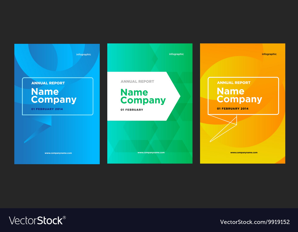 Flyer leaflet booklet layout set design Royalty Free Vector