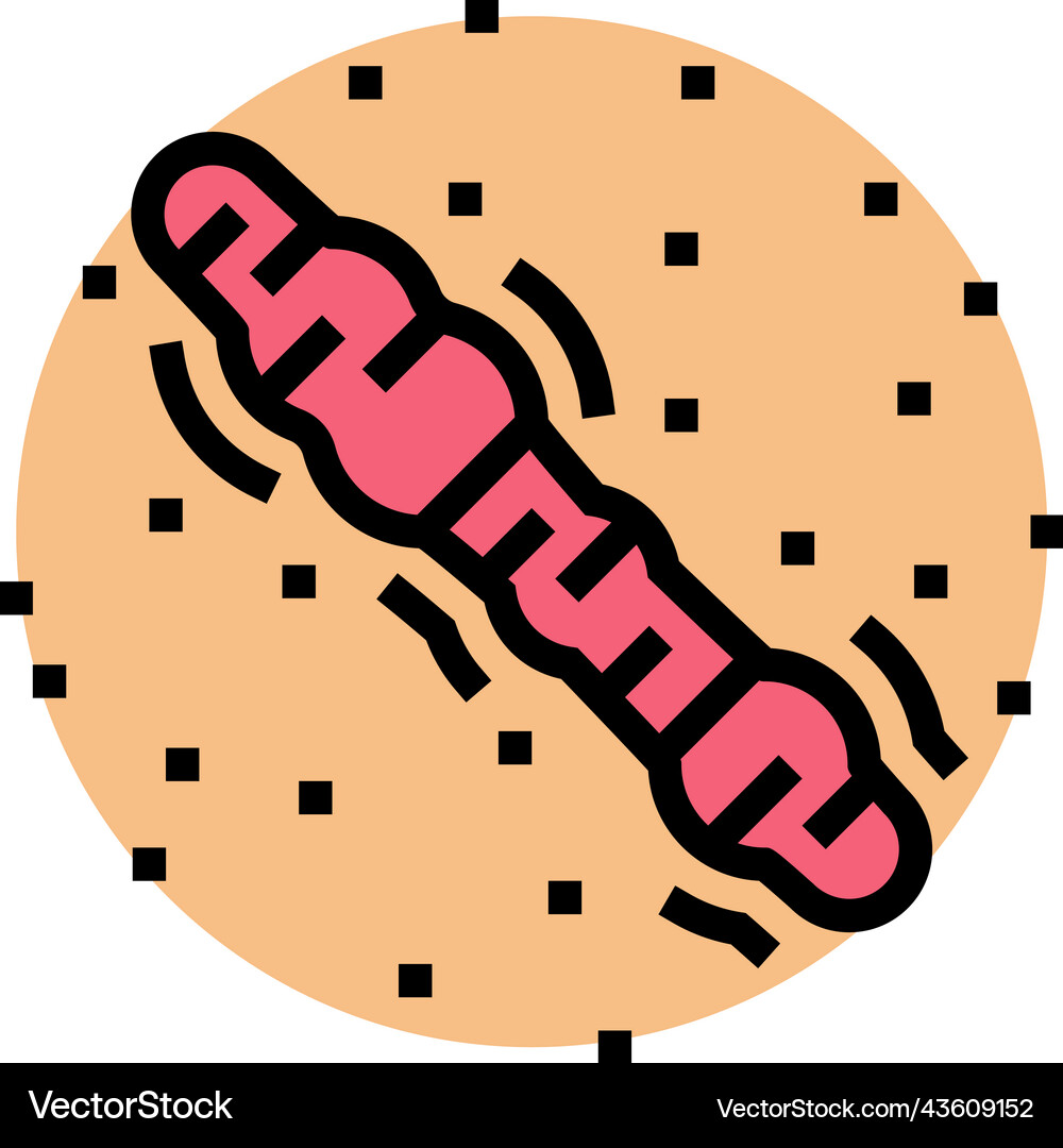 Keloid Narbe Farbsymbol Lizenzfreies Vektorbild