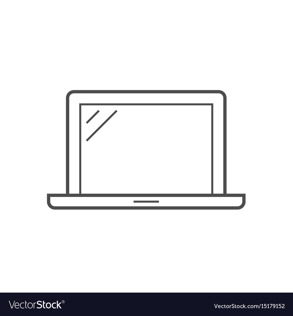Laptop line icon Royalty Free Vector Image - VectorStock