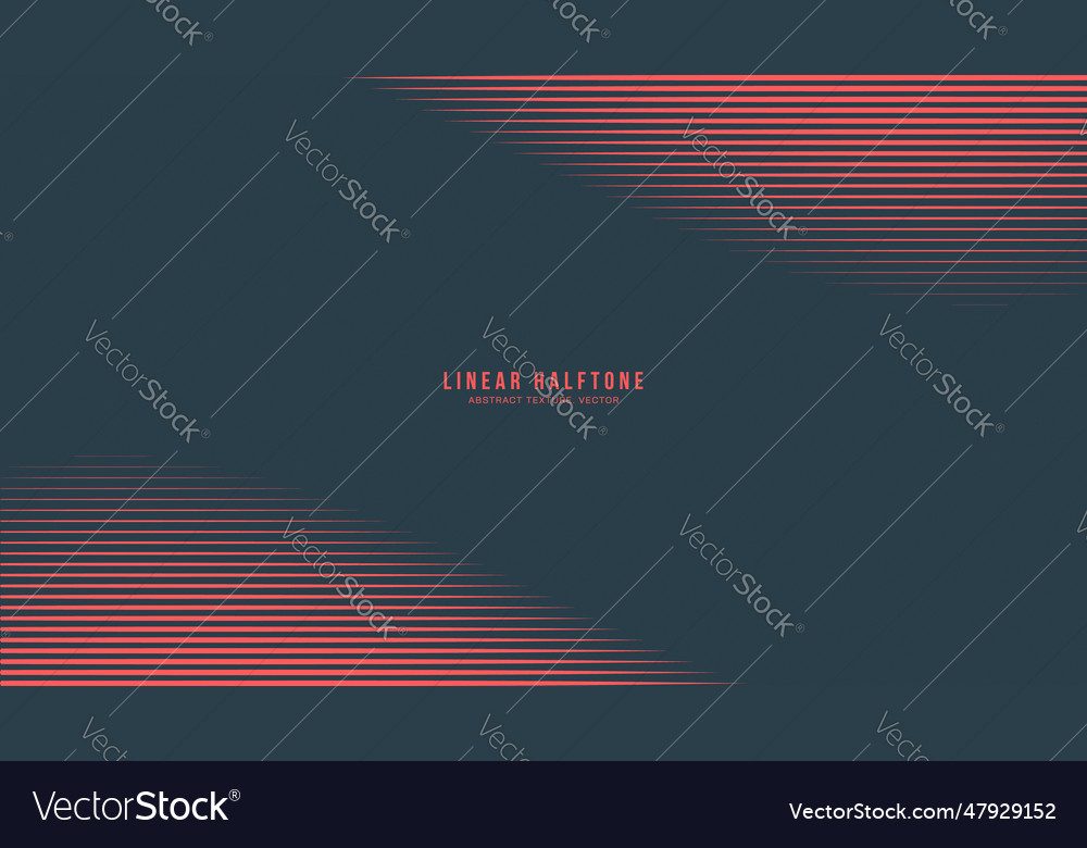 Linear Halftone Pattern Twisted Frame Red Black Vector Image