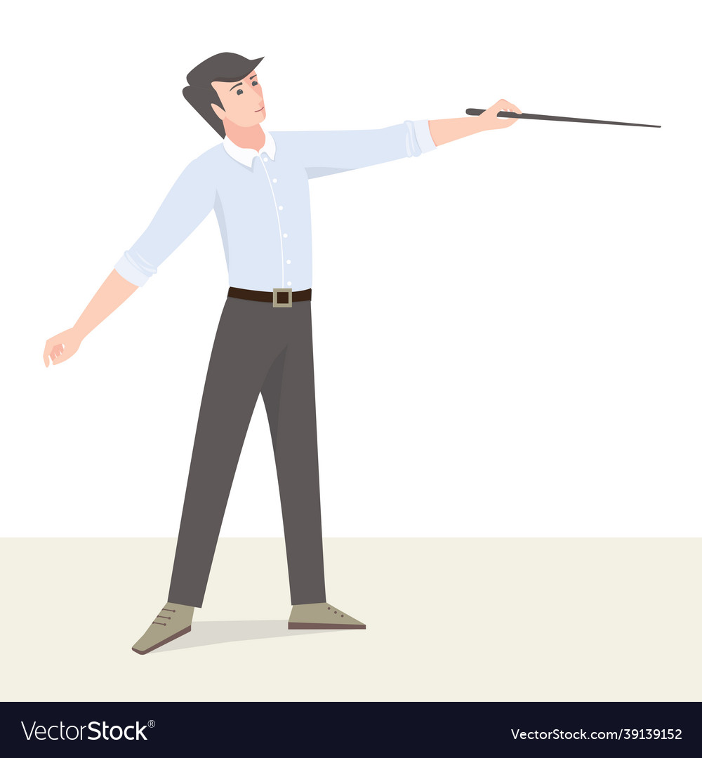 Man with pointer Royalty Free Vector Image - VectorStock