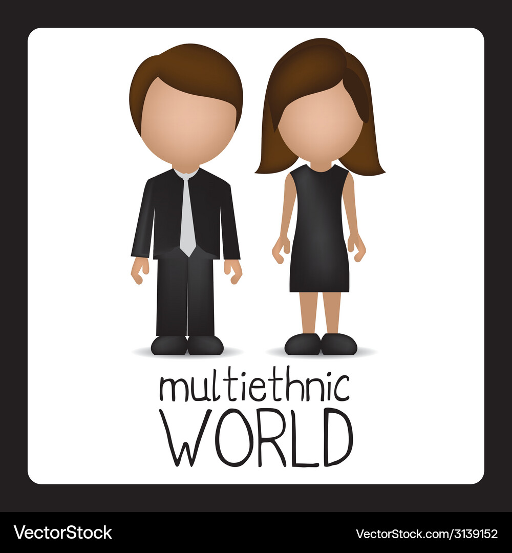 People design over brown background Royalty Free Vector