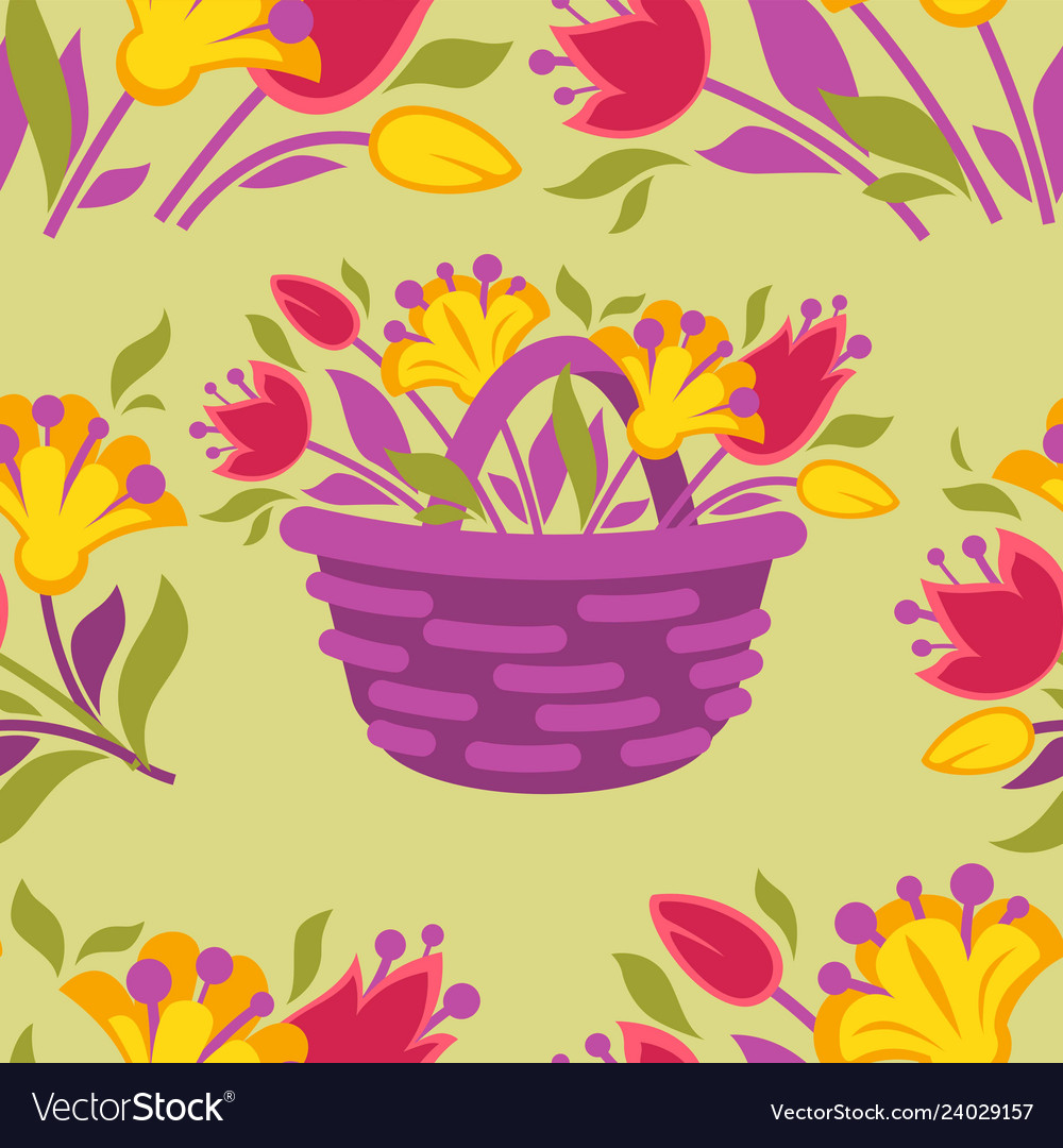 Background seamless pattern with spring Royalty Free Vector