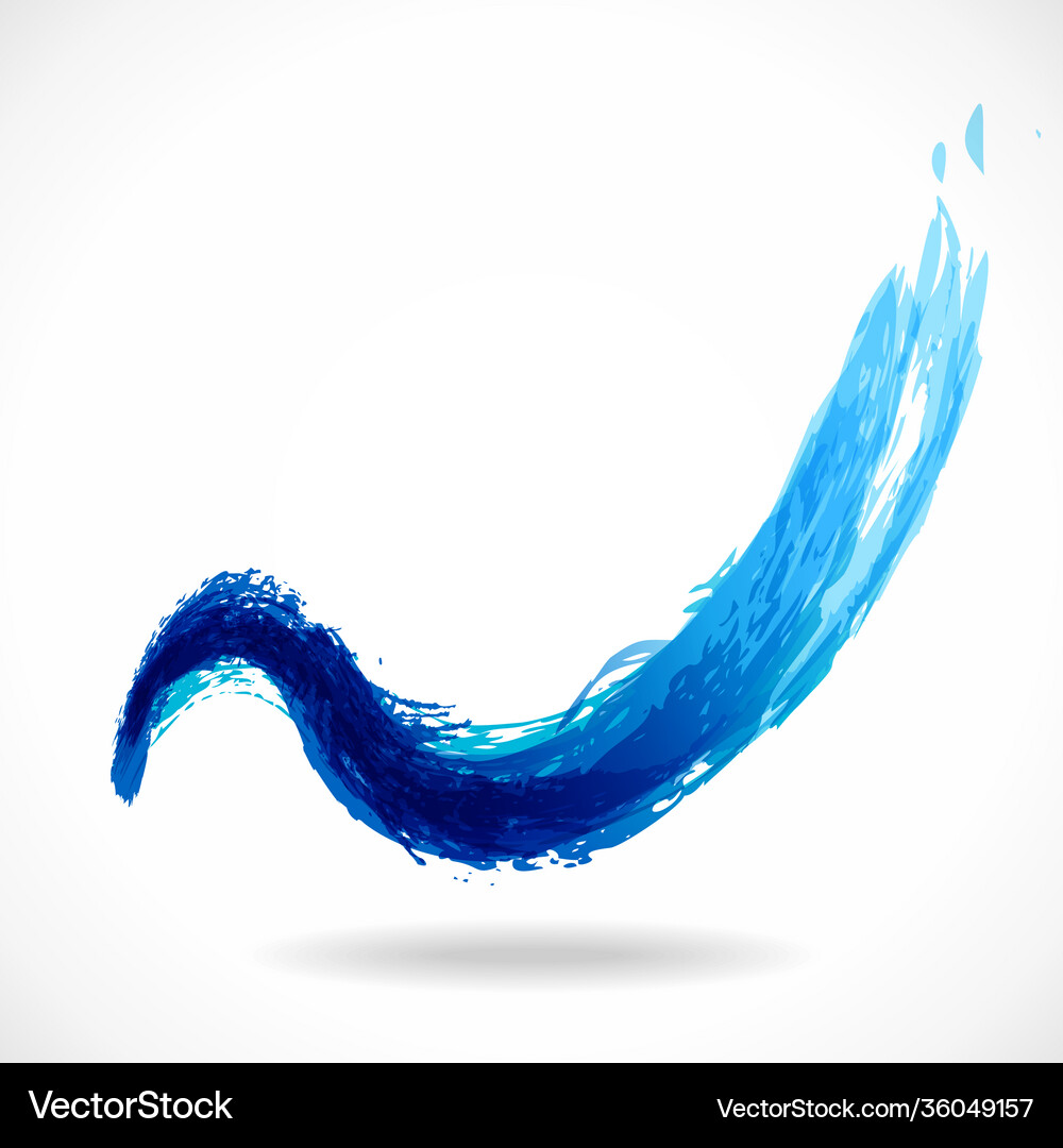Blue ink splash logo abstract colorful water wave Vector Image