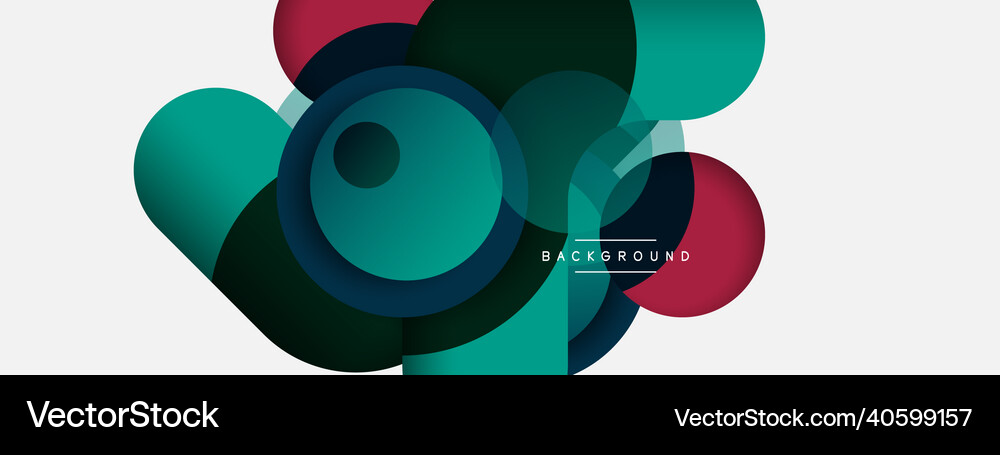 Circle and round shapes abstract background Vector Image
