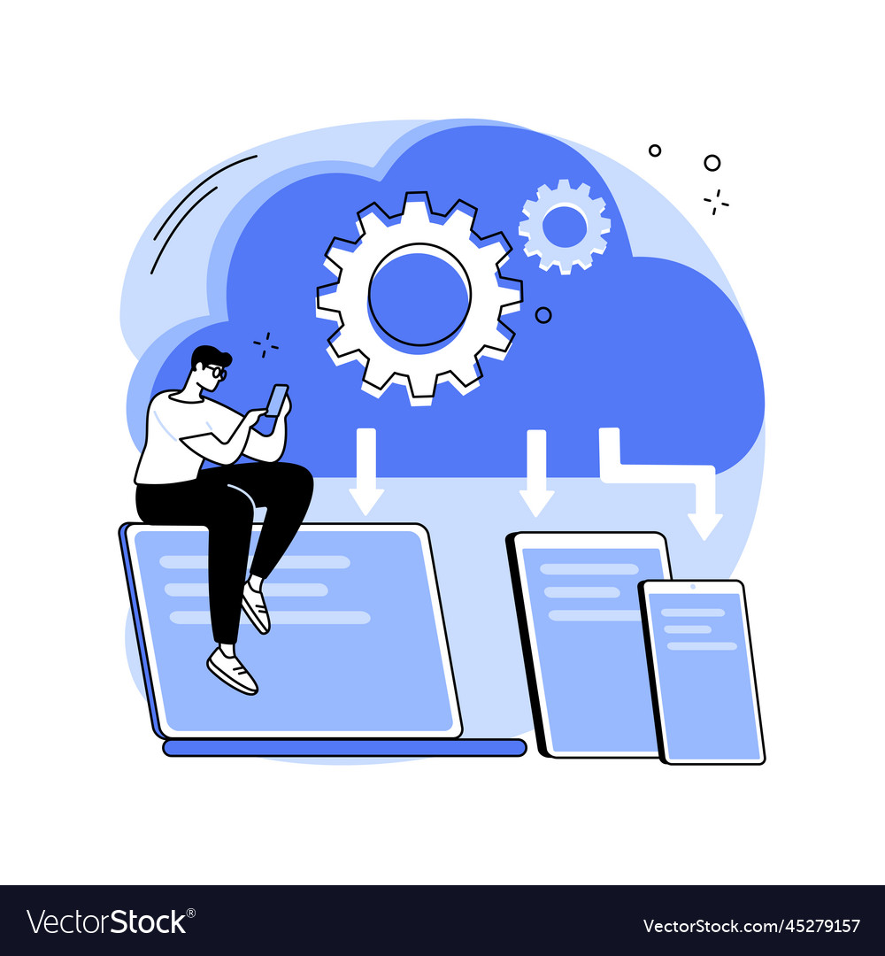 Cloud Connection Abstract Concept Royalty Free Vector Image