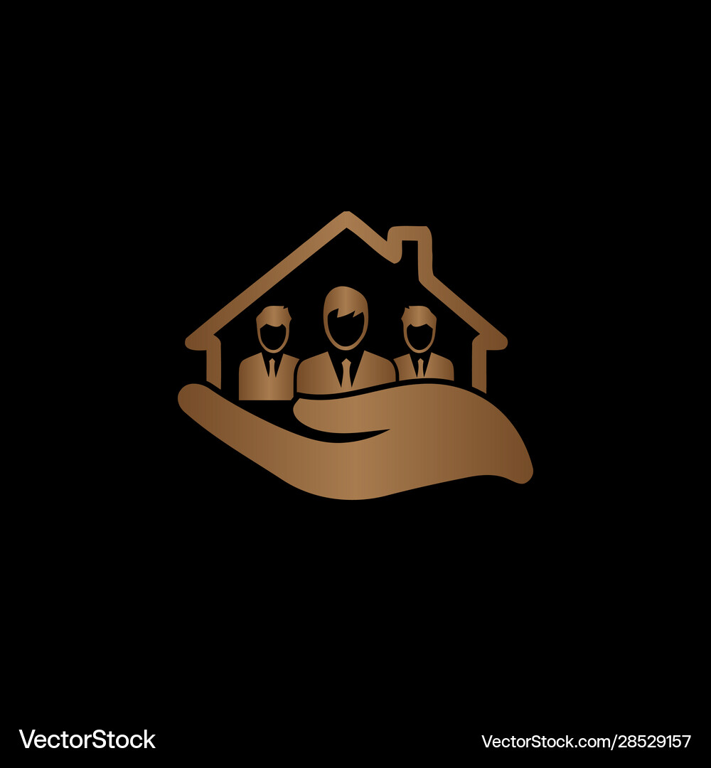 Family icon logo design Royalty Free Vector Image