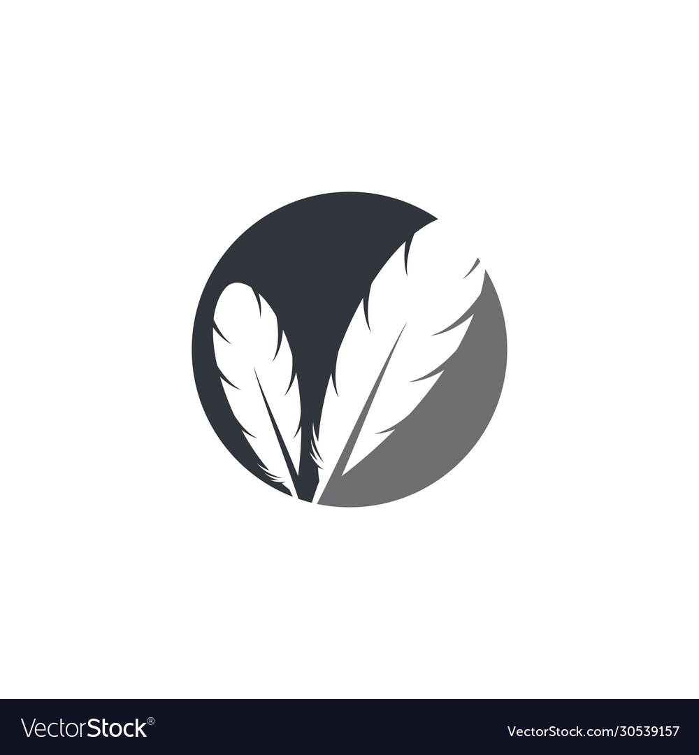 Feather icon symbol Royalty Free Vector Image - VectorStock