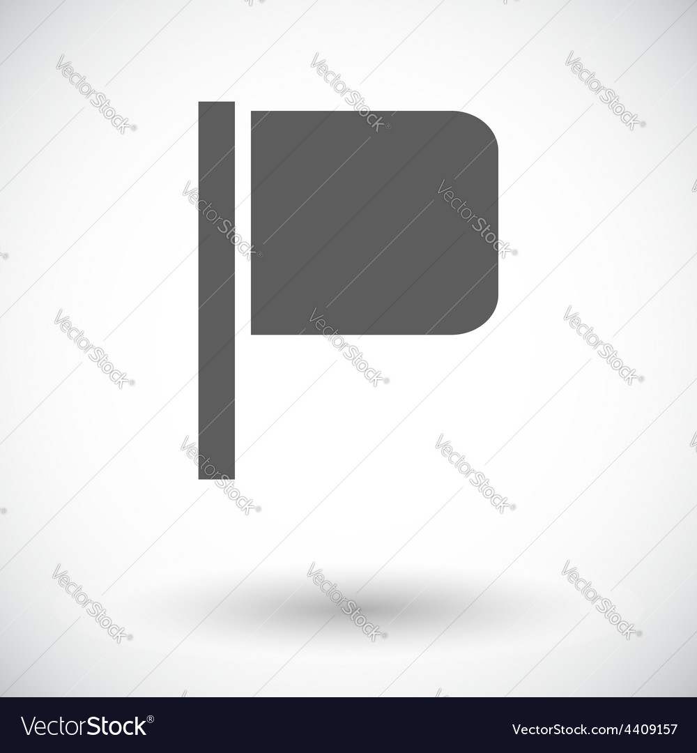 Flag flat single icon Royalty Free Vector Image