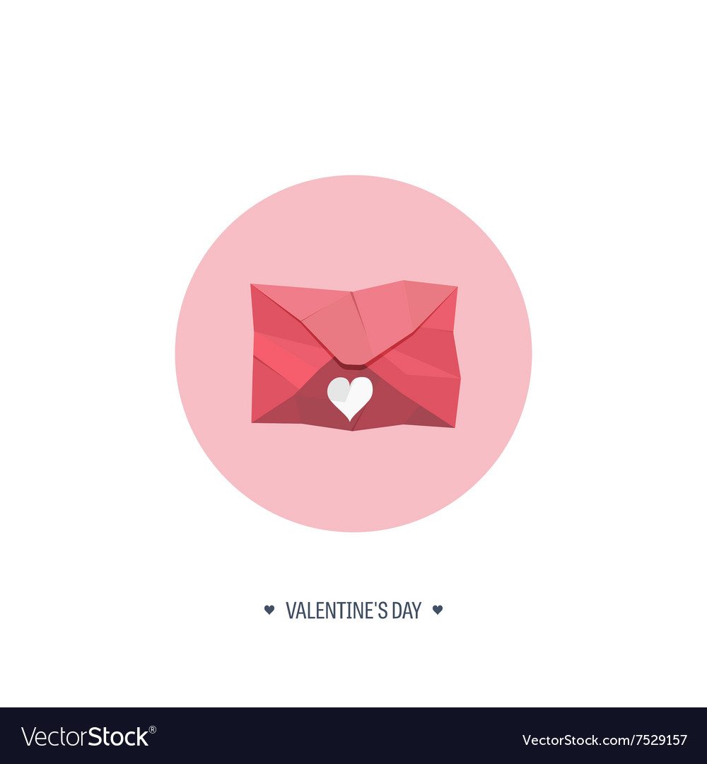 Flat background with envelope Royalty Free Vector Image